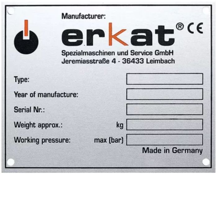 Rechtskonforme Typenschilder für Maschinen – HEIN