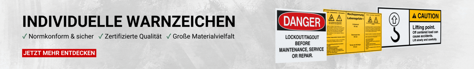 HEIN Industrieschilder ︎ Ihr Kennzeichnungsprofi